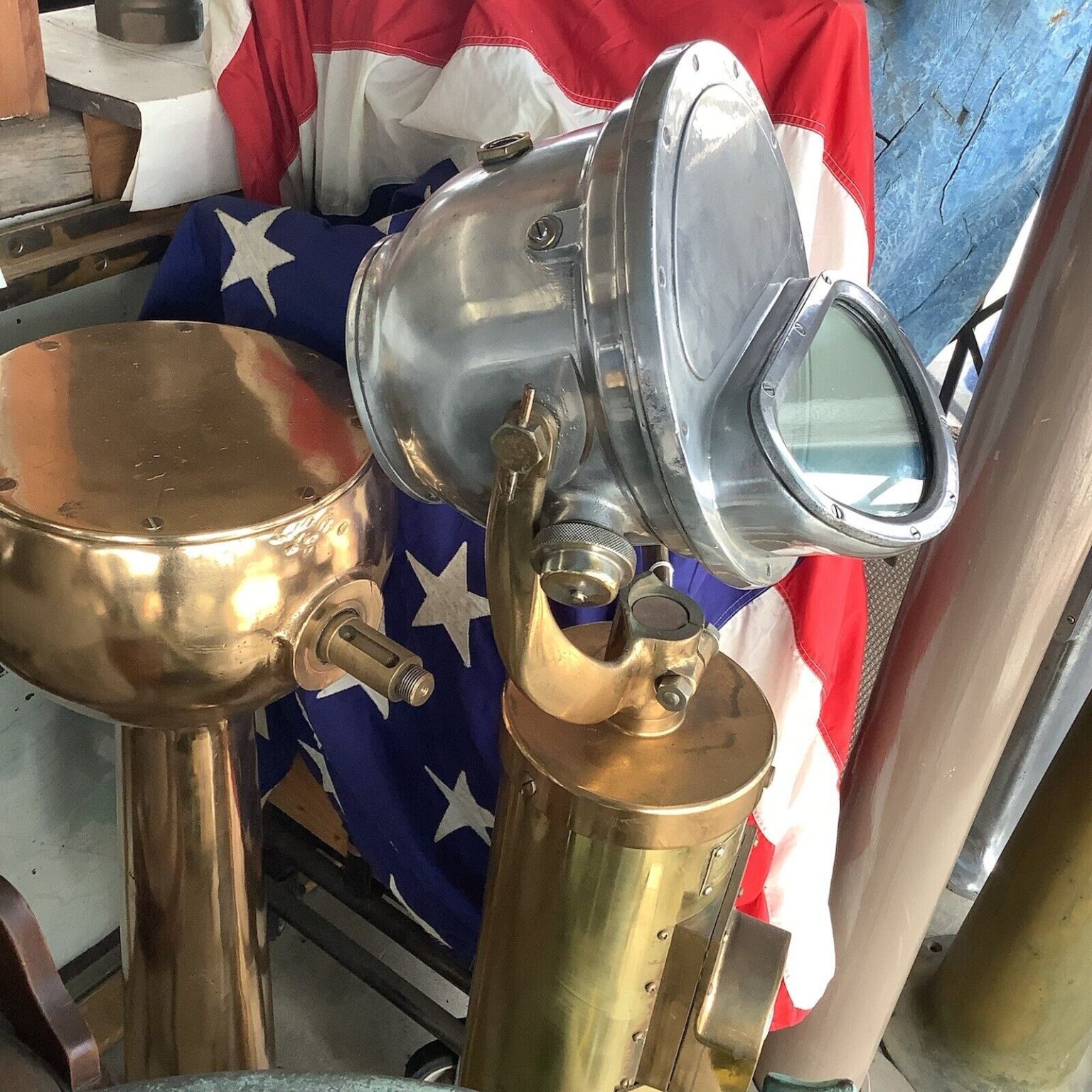 Sperry Gyro-Compass Repeater Binnacle Compass Autopilot • Antiques of ...